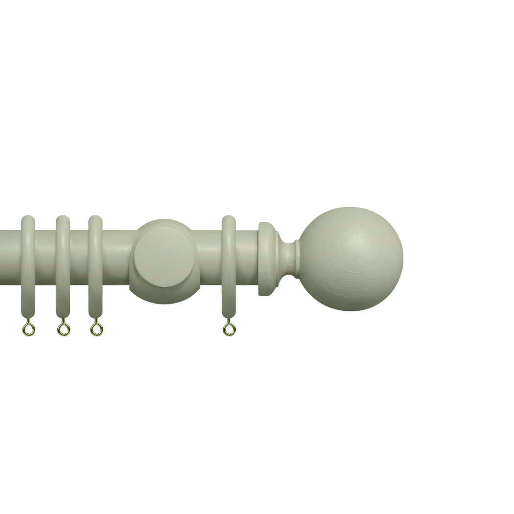Natur 35mm Wooden Curtain Pole Kit Light Gray - High-Performance ...