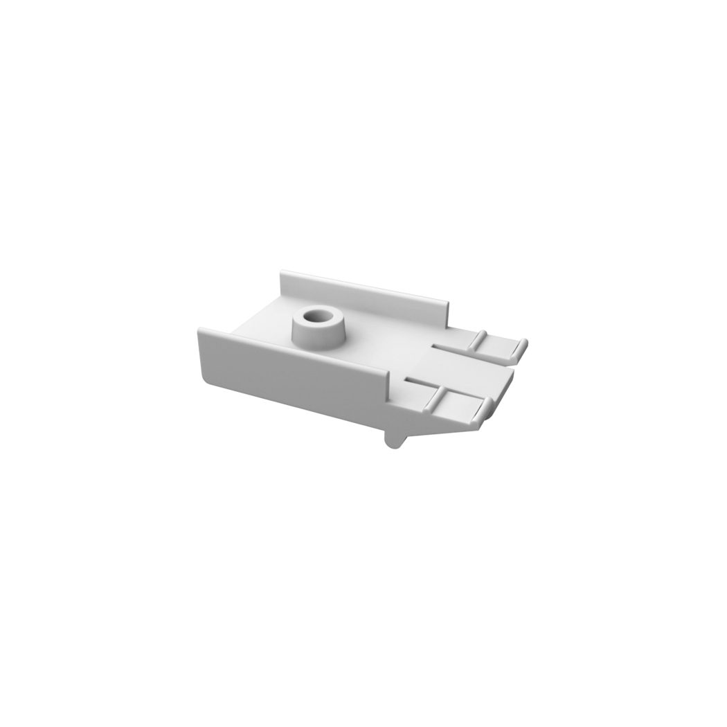 Mini Professional Small Curved Profile Ceiling Brackets Secure White Finish