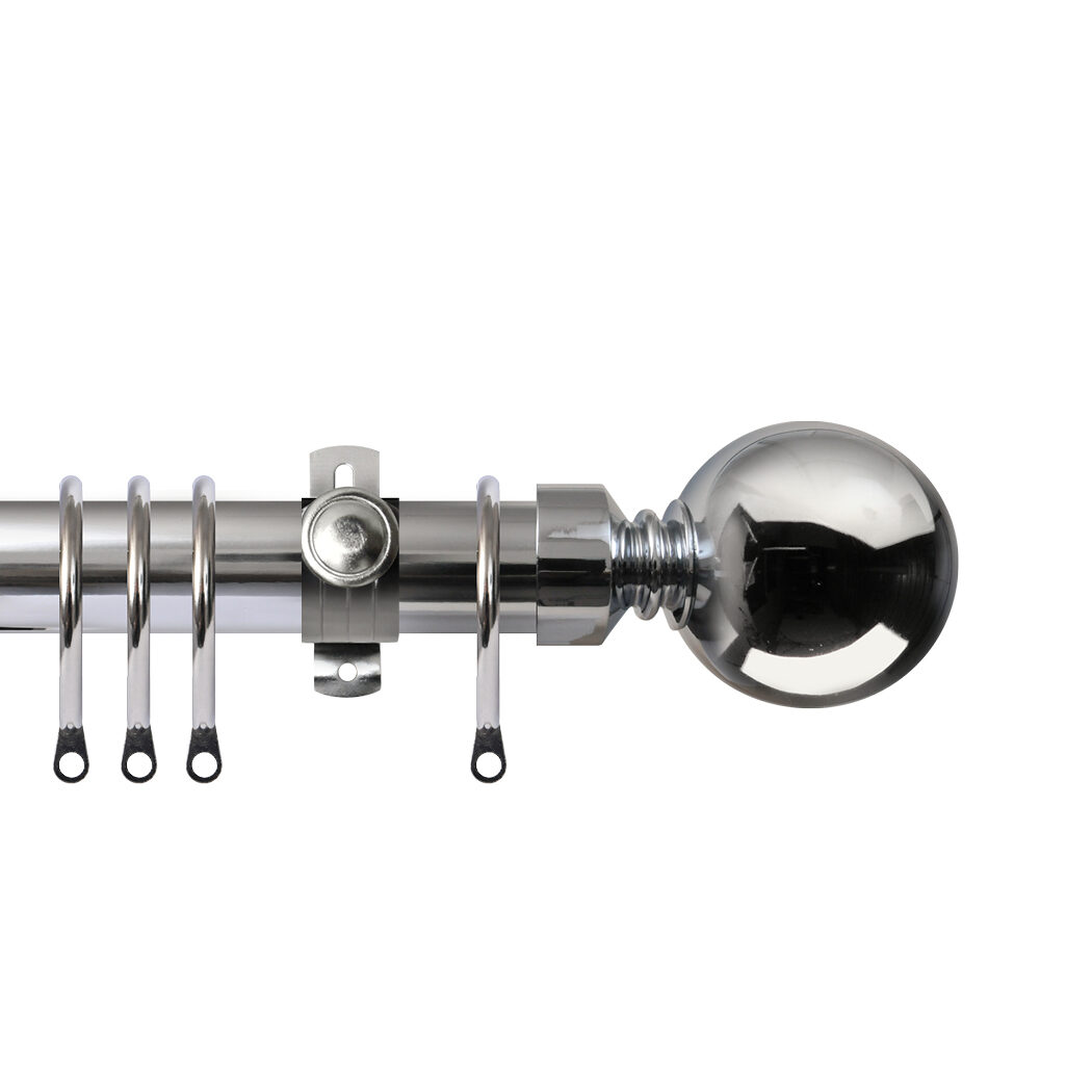 Contract 28 Ball 28mm Pole Set with Adjustable K Brackets Polished ...